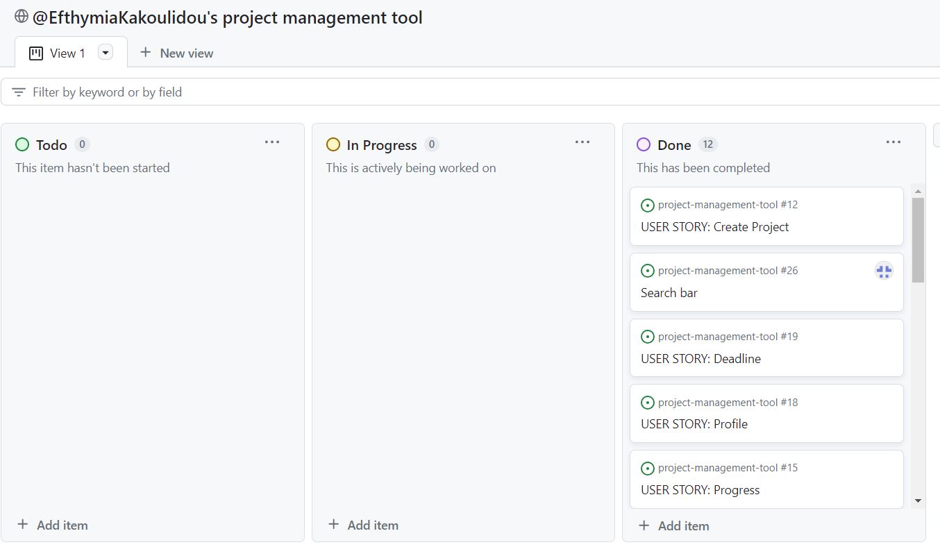 Project Management Tool Project Management Tool